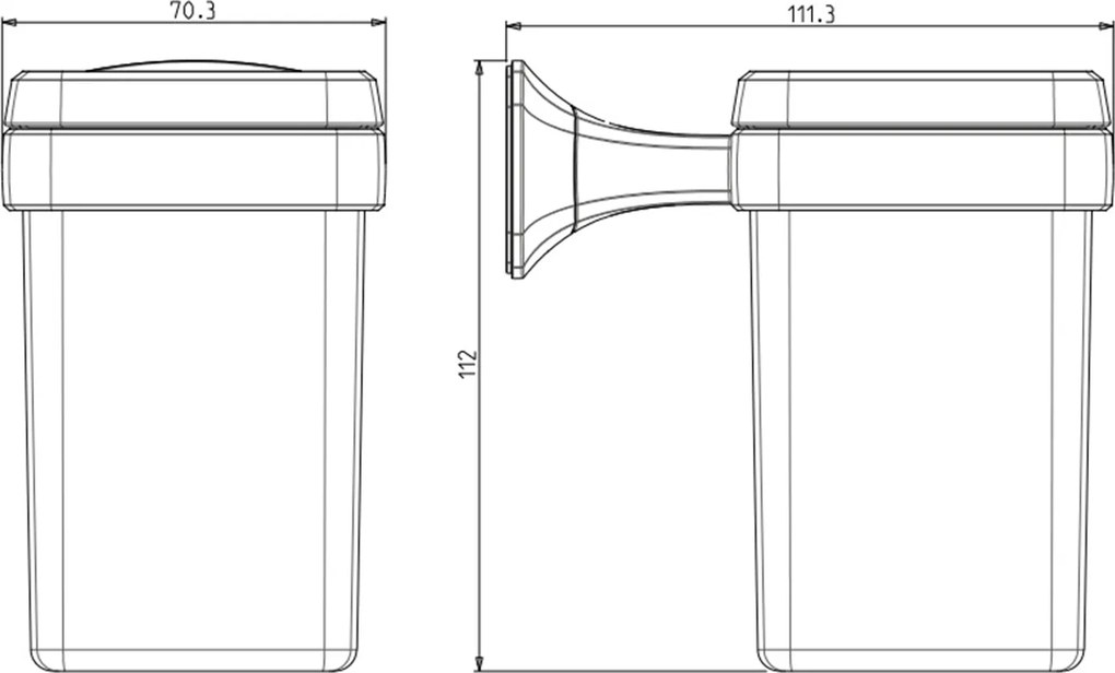 Sapho, AIDA pohár, chrom/mléčné sklo, AI004