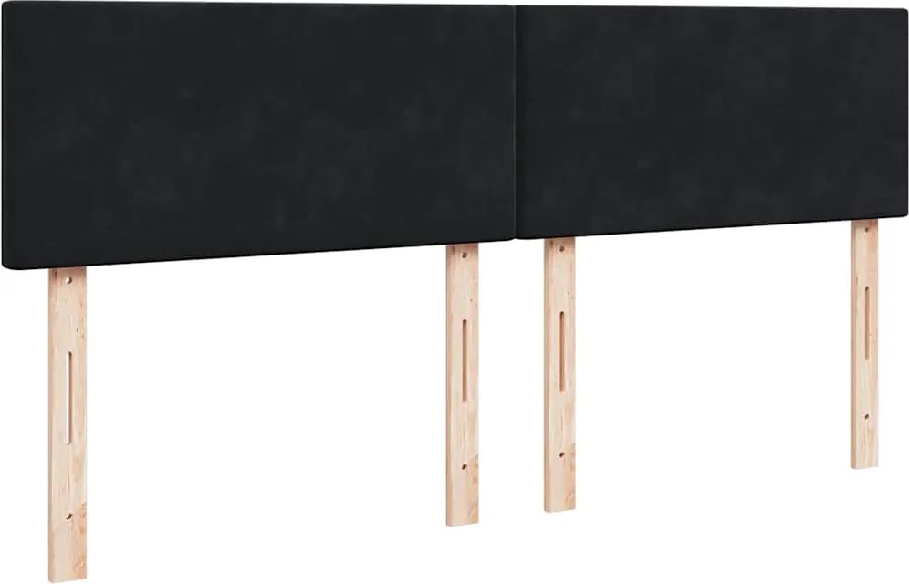Box spring postel s matrací černá 180x200 cm samet 3287802