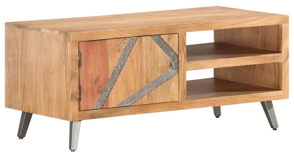 Konferenční stolek 90 x 45 x 40 cm masivní akáciové dřevo - Default Title