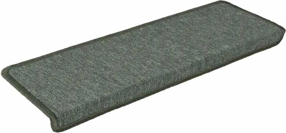 Schodové rohože 30 ks 65 x 21 x 4 cm tmavě zelené s obdélníkovým okrajem 3365773