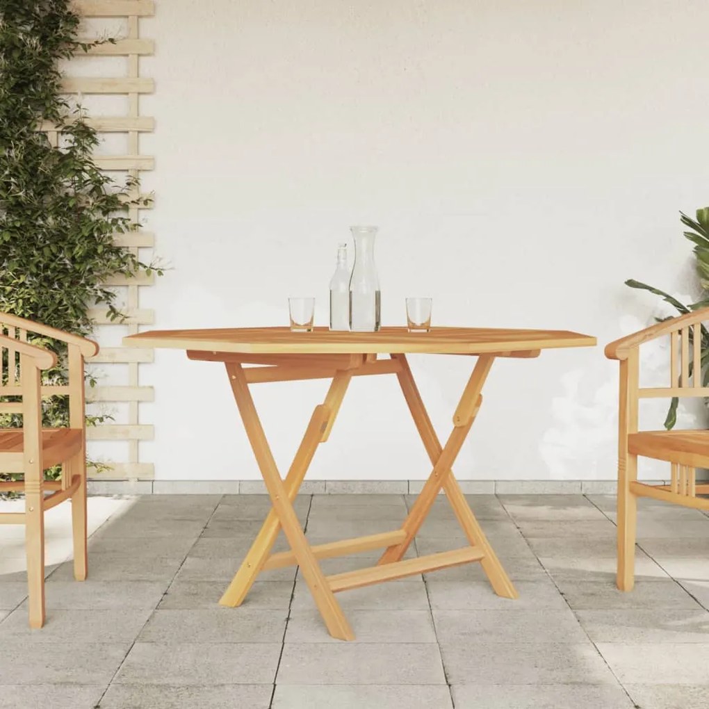 Skládací zahradní stůl 110x110x75 cm masivní teakové dřevo