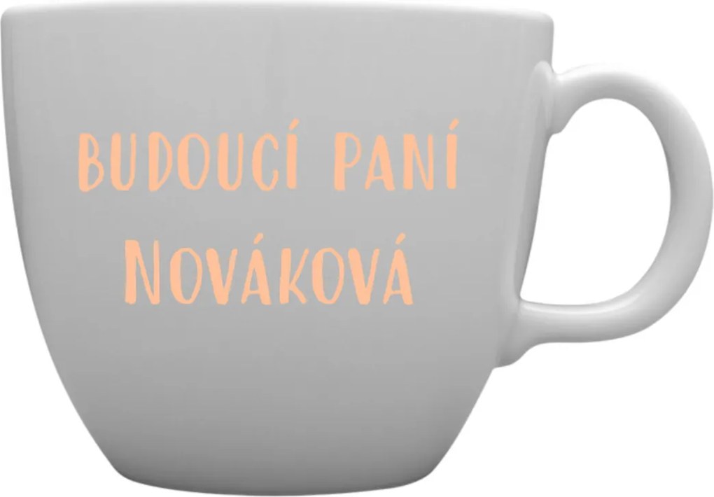 Personalizovaný MEGA XXL keramický hrnek 1 000 ml - budoucí paní