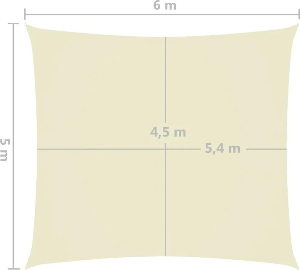 vidaXL Stínící plachta oxfordská látka obdélníková 5 x 6 m [135219] Barva: taupe