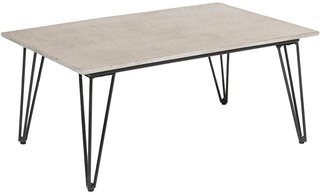 OnaDnes -20% Šedý betonový zahradní konferenční stolek Bloomingville Mundo 90 x 60 cm