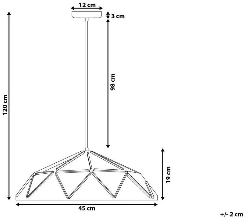 Závěsná lampa tyrkysová SENIA Beliani