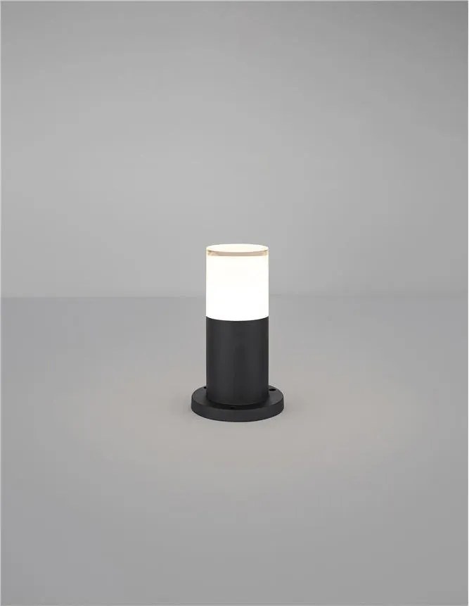 NV 9905023 Venkovní sloupkové svítidlo NOTEN černý hliník čirý a bílý akryl LED 8W 3000K 220-240V IP65 120st. IP65 - NOVA LUCE