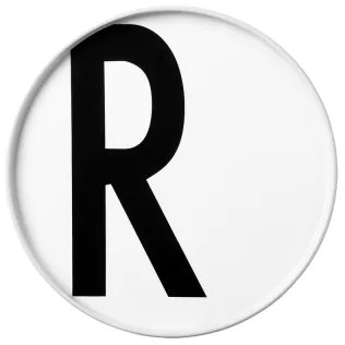 Porcelánový talíř Letter R Design Letters