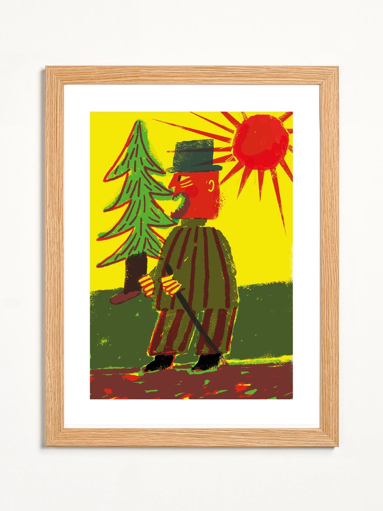 Přemysl Černý | Na procházce Rám: Černý, Velikost: 60 x 40 cm