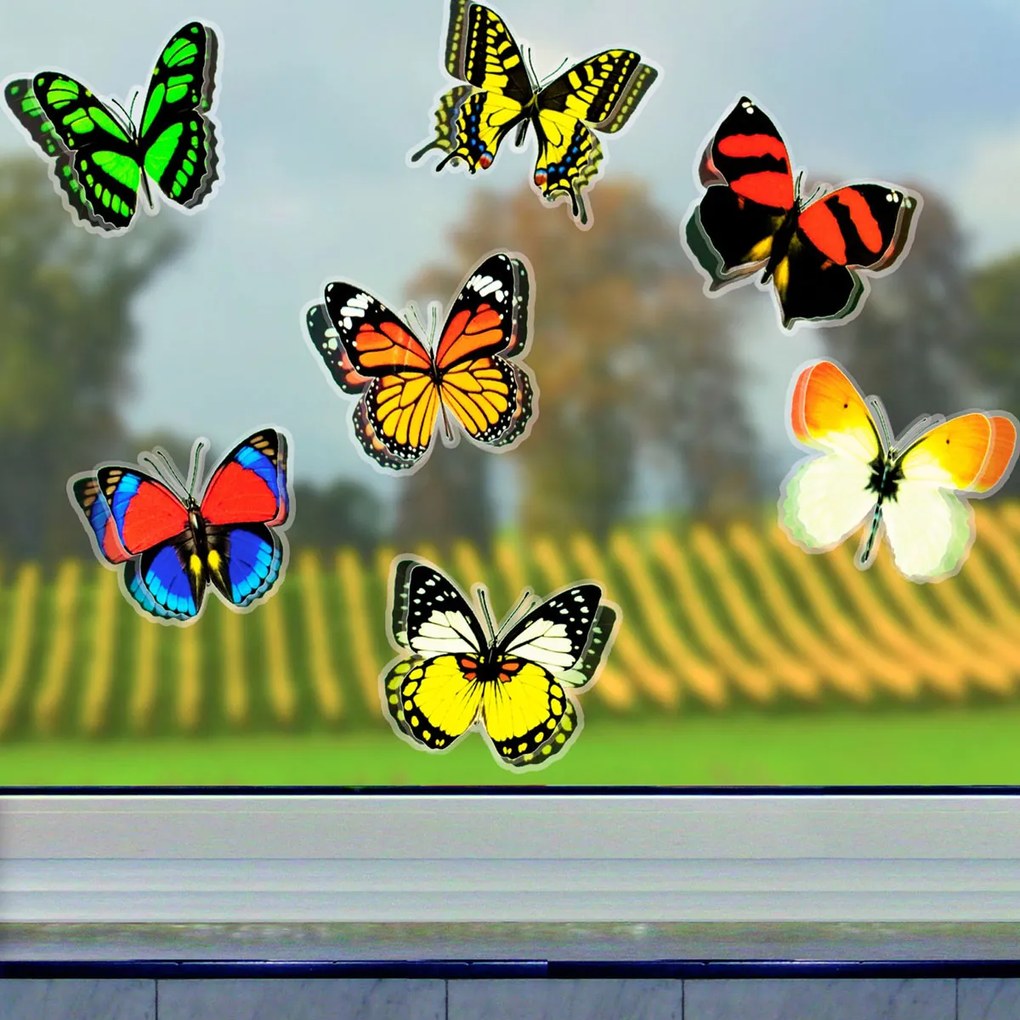 3D Nálepky Motýli, 12 kusů