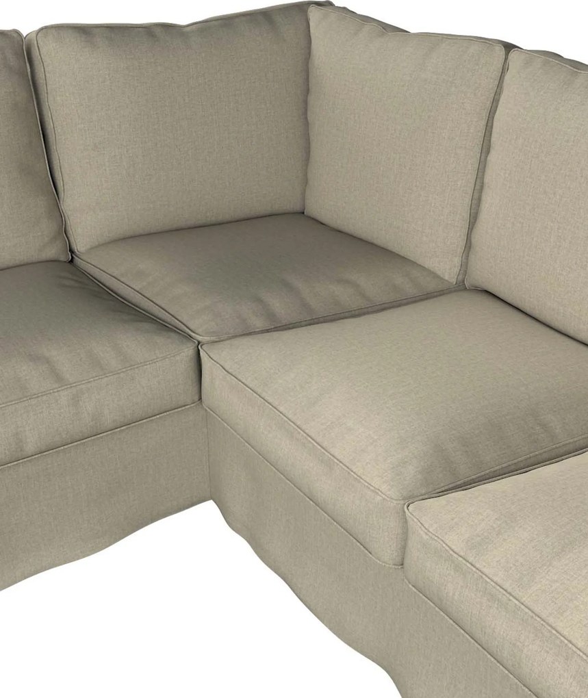 Potah na pohovku IKEA  Ektorp rohová barva béžová látka pletený vzor