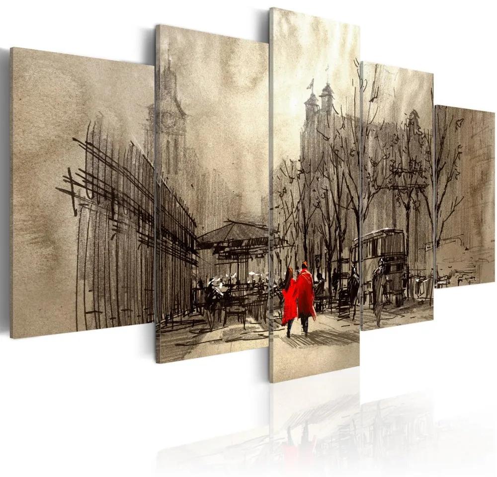 Obraz na plátně Bimago - Romantic Stroll 100x50 cm