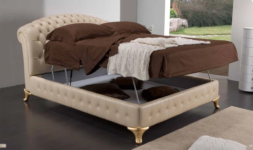 CASA DIVANI Kožená postel Radical Velikost: 160x200 cm, Vzorník kůží: Casadivani 505