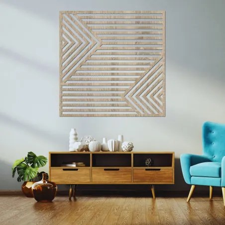 Dřevěný obraz s geometrickým vzorem pro stylový interiér | SENTOP HDF0487