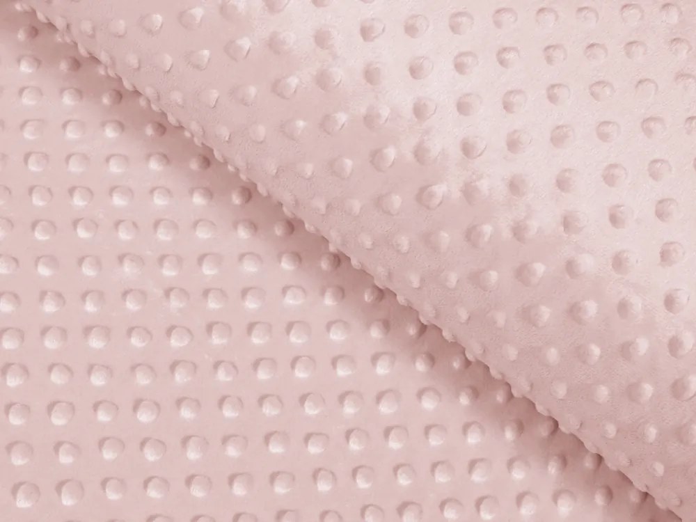 Biante Dětský povlak na polštář Minky 3D puntíky MKP-032 Pudrově růžový 30 x 50 cm