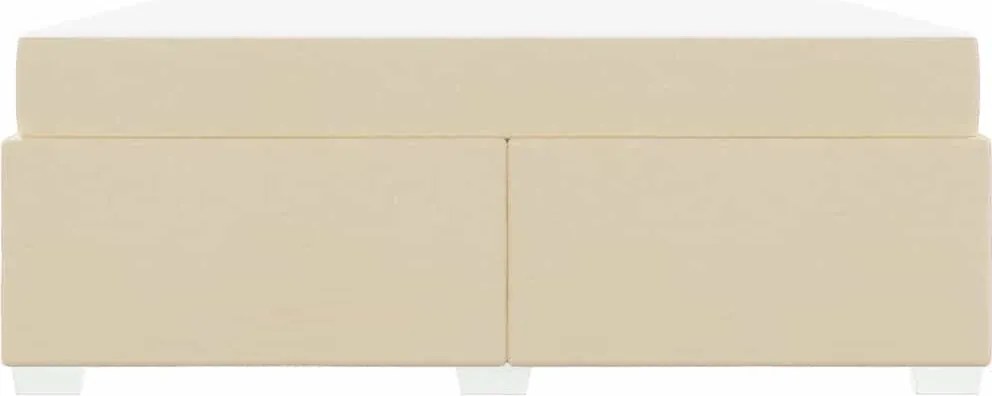 Rám postele s matrací Krémová 180 x 200 cm textil 3399206