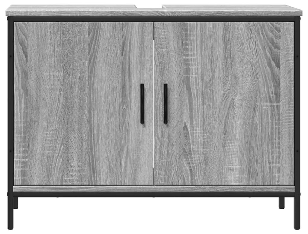 Koupelnová skříňka pod umyvadlo šedá sonoma 80x30x60cm kompozit - Default Title