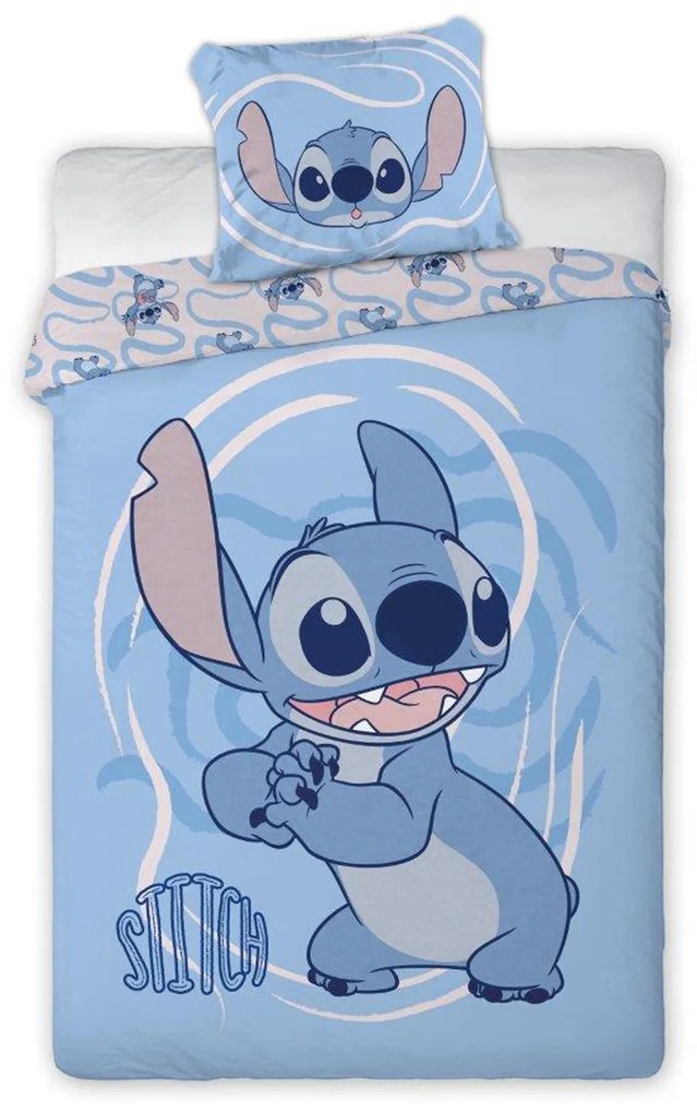 Faro DĚTSKÉ BAVLNĚNÉ POVLEČENÍ LILO AND STITCH 160X200 CM, 1KS 70X80 CM VZOROVANÉ