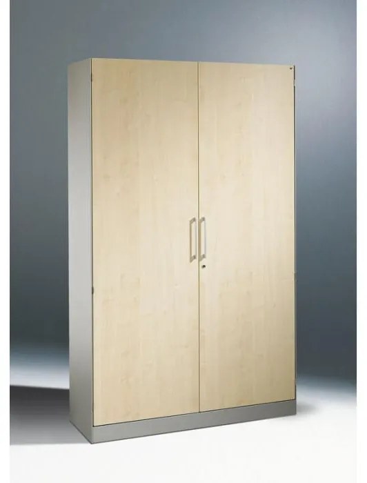 b2b partner Ocelová skříň s dřevěnými křídlovými dveřmi, 1980x800x435 mm, javor (285000)