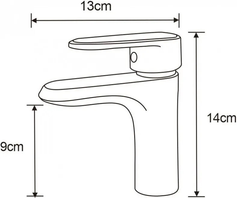 Mexen Alda, umyvadlová baterie, černá, 746100-70