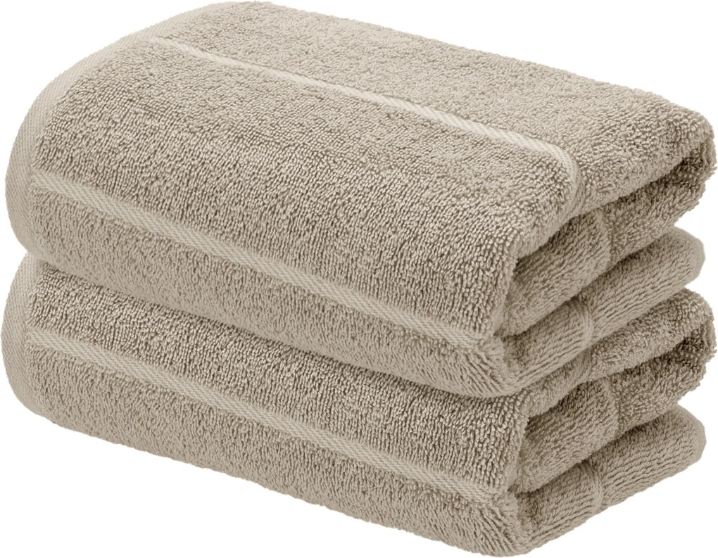 Livarno® Froté ručník, 50 x 100 cm, 500 g/m2, 2 kusy (béžová)