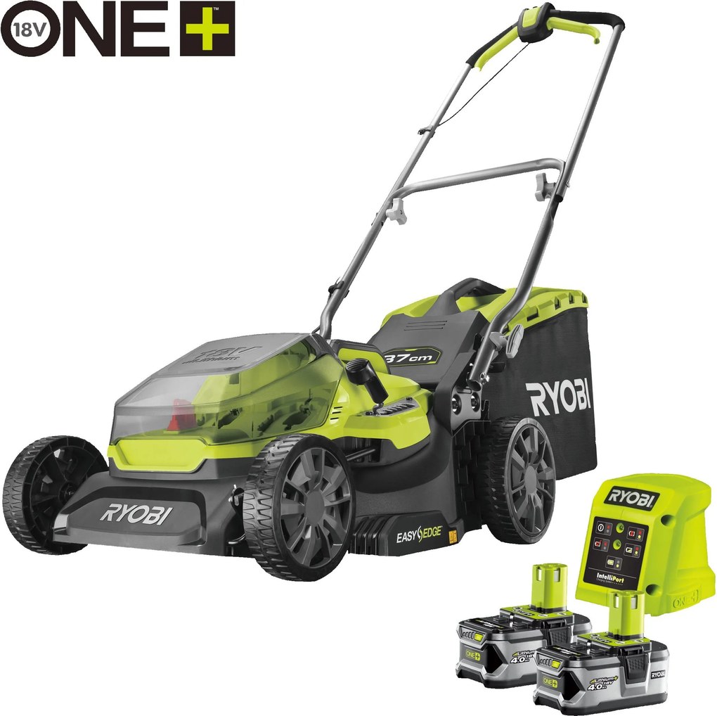 Ryobi RY18LM37A-240 18V Akumulátorová sekačka šířka záběru 37cm (2x 4.0Ah)