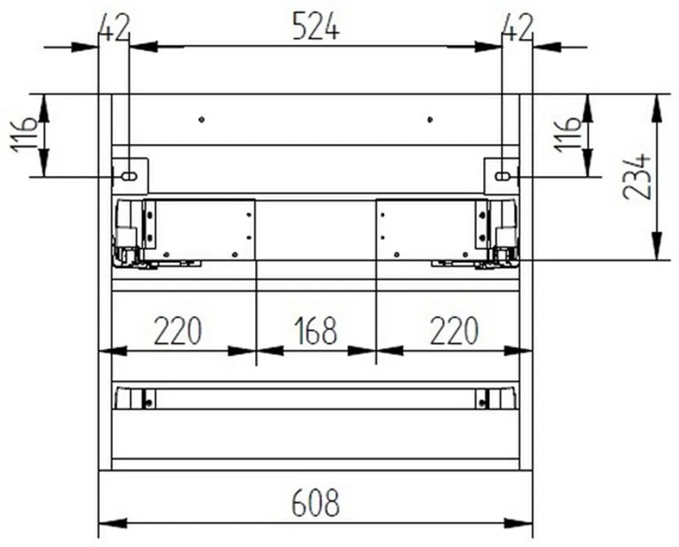 Mereo Mereo, Aira, koupelnová skříňka s umyvadlem z litého mramoru 61 cm, bílá, dub, šedá, CN740M