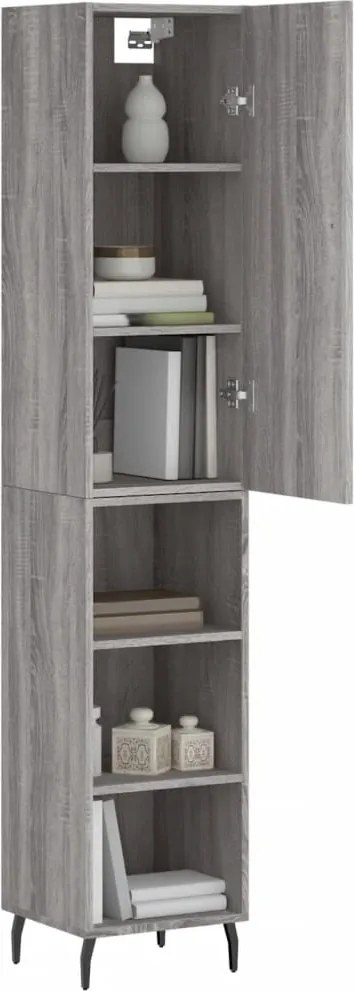 Skříň highboard šedá sonoma 34,5 x 34 x 180 cm kompozitní dřevo 3198999