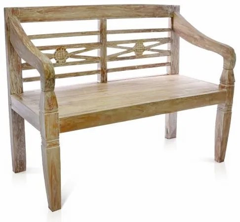Divero 35468 Zahradní lavice 2-místná z masivního týkového dřeva 115 cm