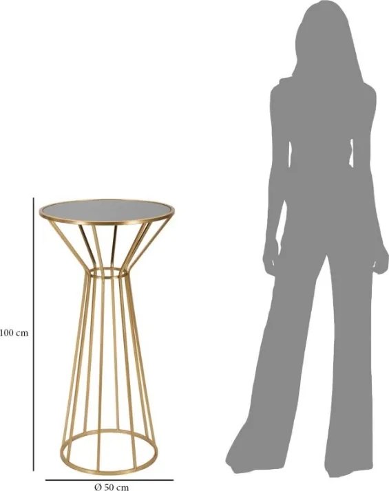 Designový odkládací stolek Hachirou 50 cm zlatý
