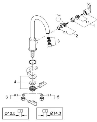 GROHE 31222000 - Dřezová baterie BAULOOP lesklý chrom