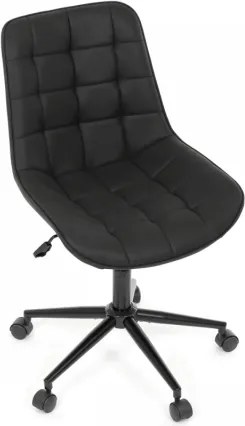Kancelářská židle černá dekor broušené kůže černý kovový kříž KA-V3120 BK3