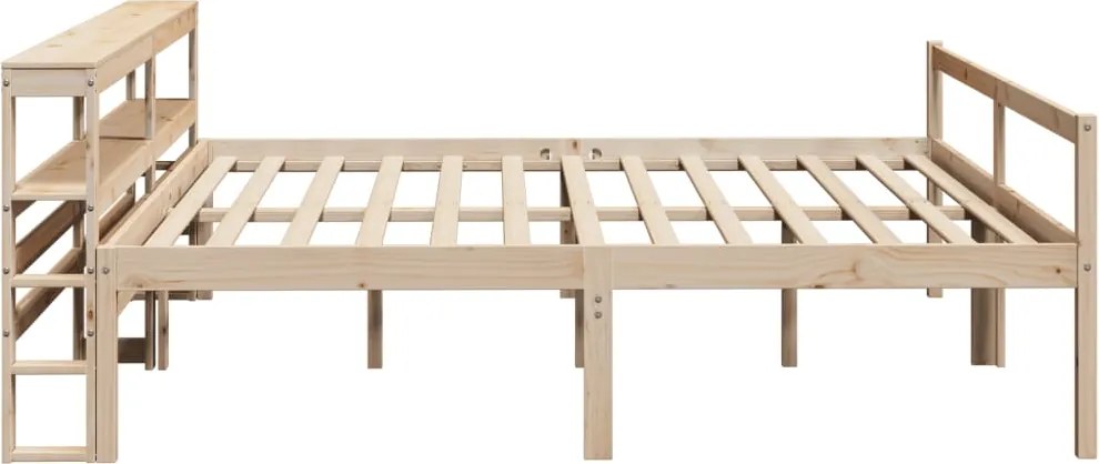 Postel s čelem pro seniory 200 x 200 cm masivní borovice 3305873