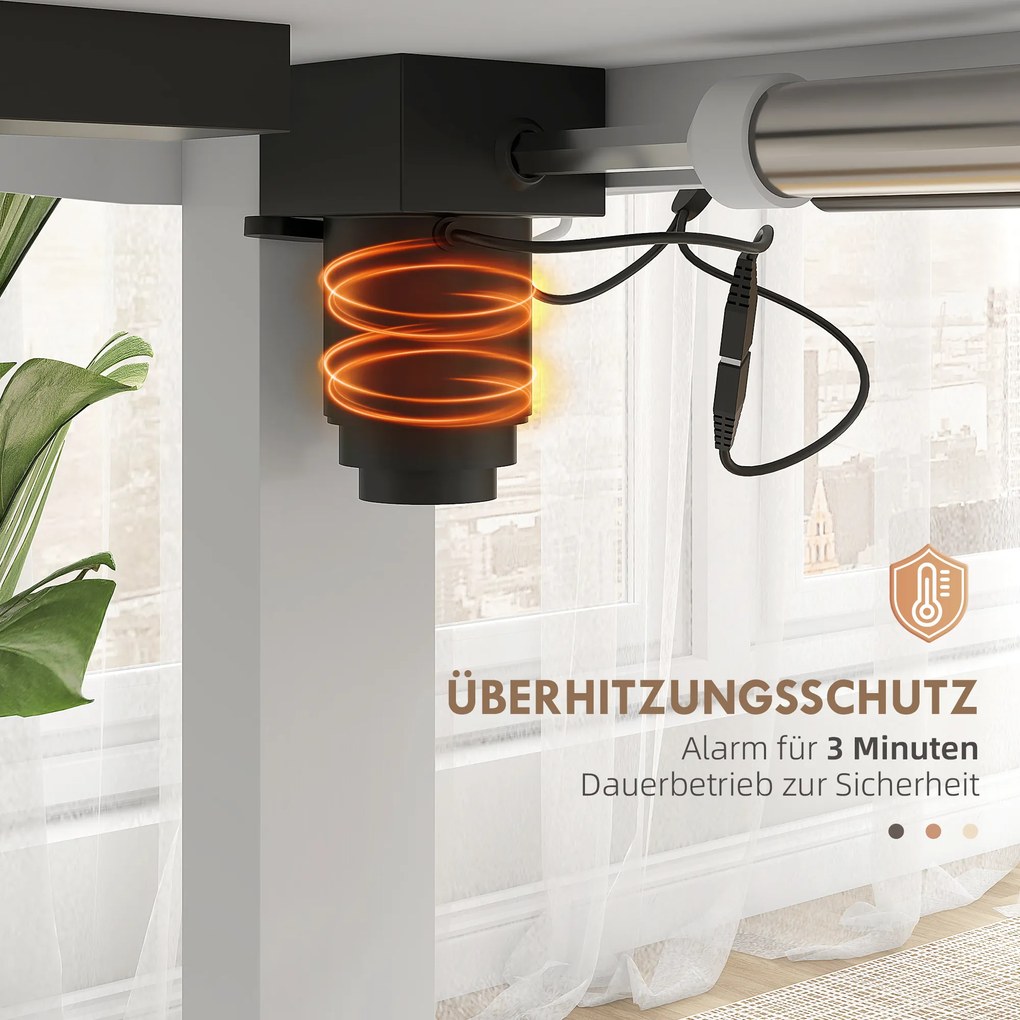 Vinsetto výškově nastavitelný stojící stůl, elektrický, 120x60x72-116cm, 3 přednastavení, ochrana proti nárazu, ochrana proti přehřátí, dřevotříska, …