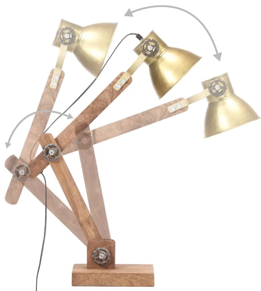 Industriální stolní lampa mosazná kulatá 58 x 18 x 90 cm E27,  320552