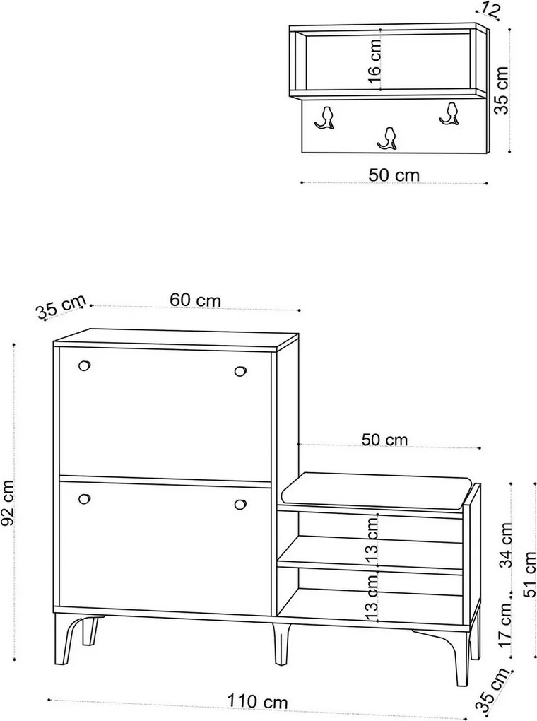 Předsíňová sestava Fredy White