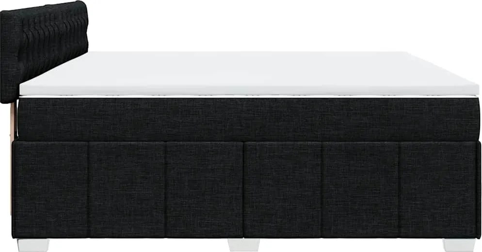 Box spring postel s matrací černá 200x200 cm textil 3289484