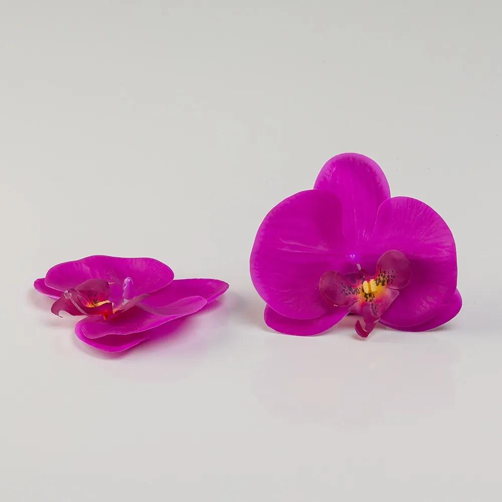 Umělá hlava květu orchideje MIRIAM v cyklámenové barvě. Cena je uvedena za 1 kus..
