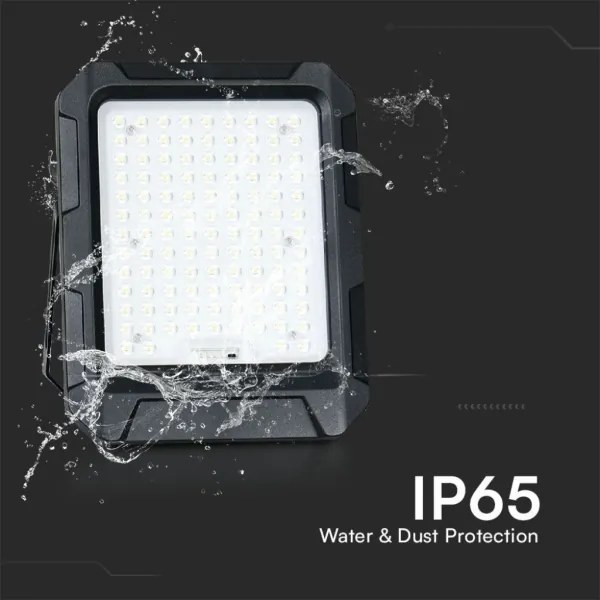 LED Solární reflektor LED/10W/3,7V IP65 4000K černá + DO