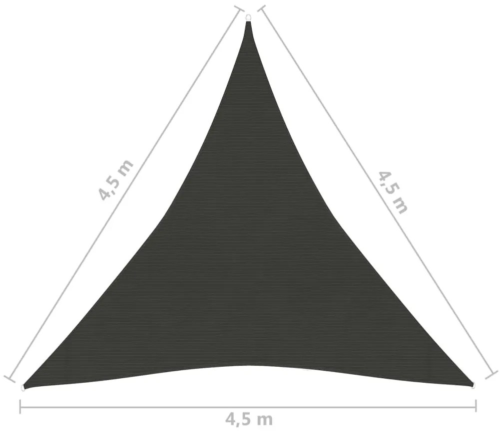 Stínící plachta 160 g/m² antracitová 4,5 x 4,5 x 4,5 m HDPE - Default Title