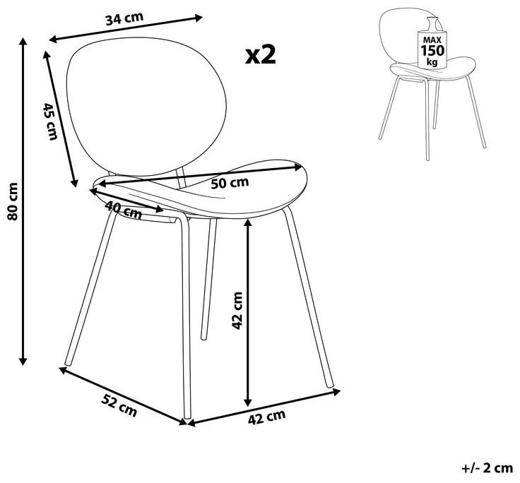Set 2 ks jídelních židlí Luaza (béžová). 1081041