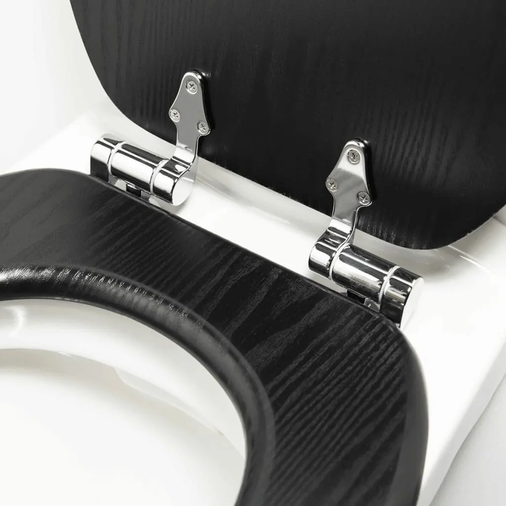 Tiger Wc Prkénko S Pomalým Sklápěním Blackwash Mdf Černé 252030746