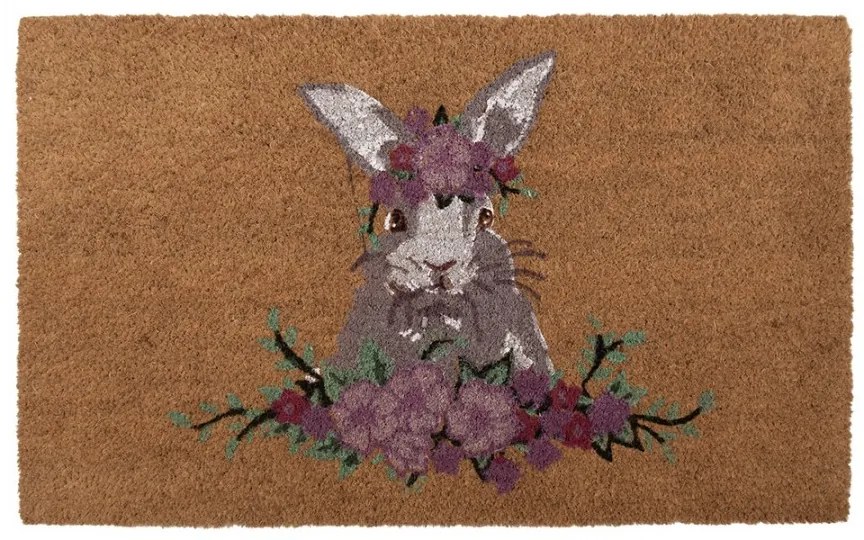 Kokosová rohožka s králíčkem Floral Easter Bunny - 75*45*1 cm