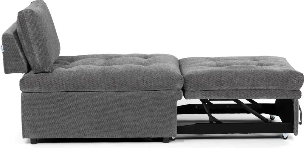 Autronic Rozkládací čalouněné křeslo ASB-C3410 Barva potahu: Šedá