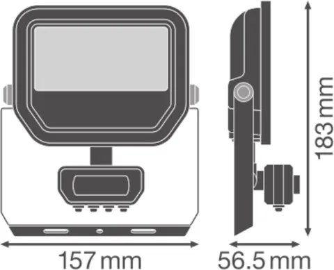 LED reflektor s pohybovým čidlem LEDVANCE FLOODLIGHT černý 17W/11W 2400lm/1600lm 3000K teplá bílá IP65