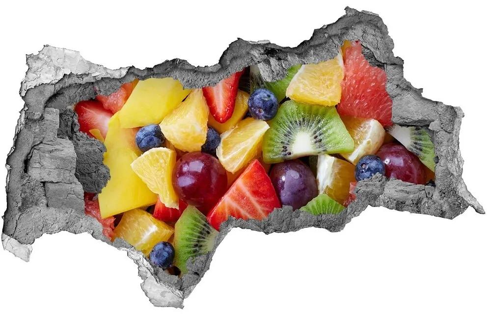 Wallmuralia Nálepka díra na zeď Nakrájené ovoce 95x73 cm