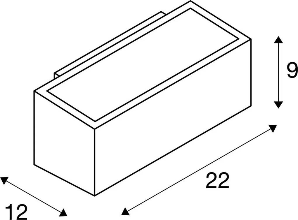 LA 232485 Venkovní svítidlo BOX R7s nástěnná antracit 230V R7s - BIG WHITE (SLV)
