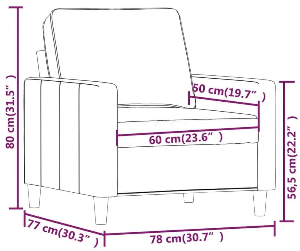 Petromila Křeslo vínové 60 cm samet