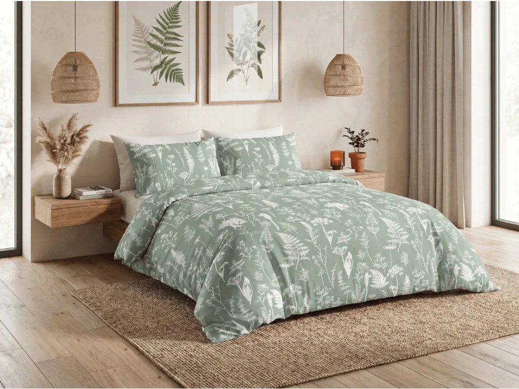 Povlečení z mikrovlákna COTIRENO zelené Rozměr povlečení: 70 x 90 cm | 140 x 200 cm