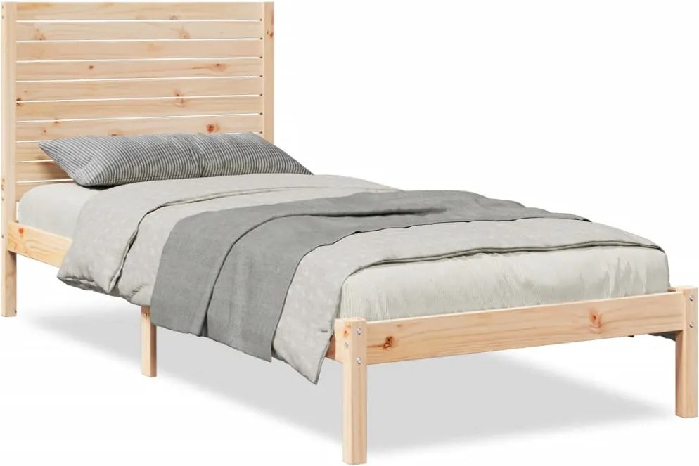 Prodloužený rám postele bez matrace 90 x 210 cm masivní dřevo 3309295