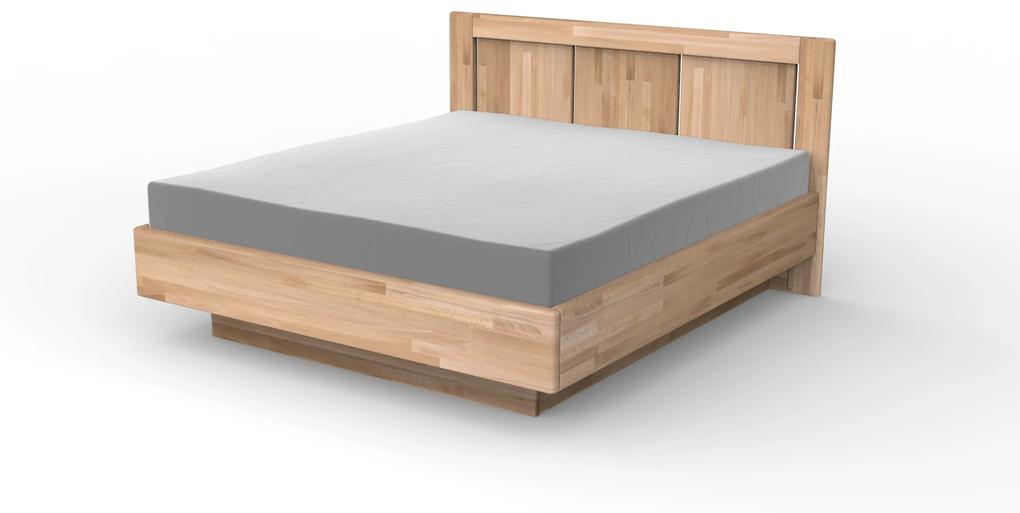 Masivní postel VENUS - Solwo Design Dřevo a odstín oleje: BUK Cink - Olej odstín BO102, Rozměr spací plochy: 140x200